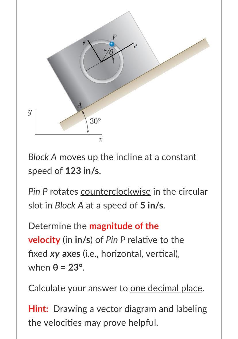 Solved 30° . Block A moves up the incline at a constant | Chegg.com