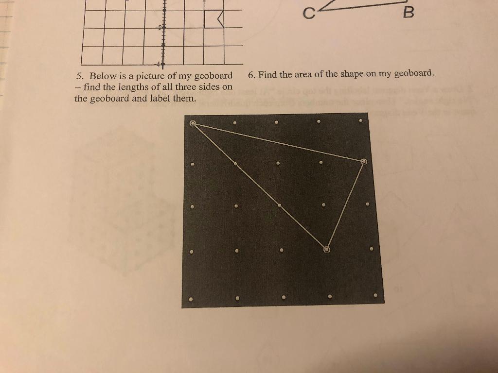 Solved Q: Below is a picture of a geoboard - find the | Chegg.com