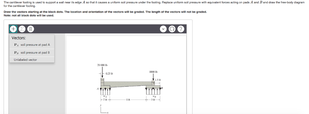Solved The cantilever footing is used to support a wall near | Chegg.com