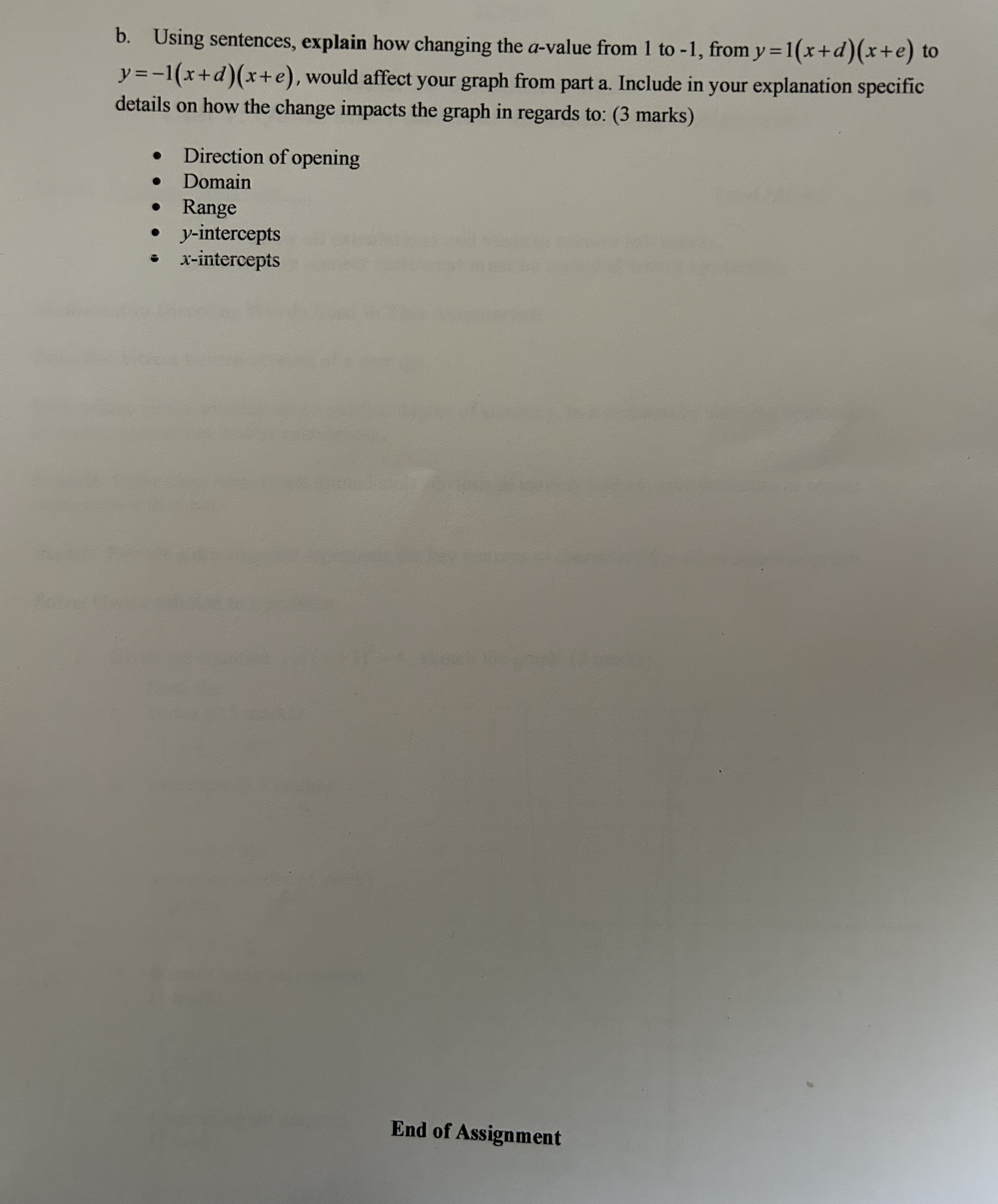 Solved 13. a. Sketch the graph of a quadratic function that | Chegg.com