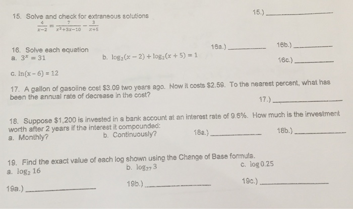 Solved Solve and check for extraneous solutions 4/x - 2 = | Chegg.com