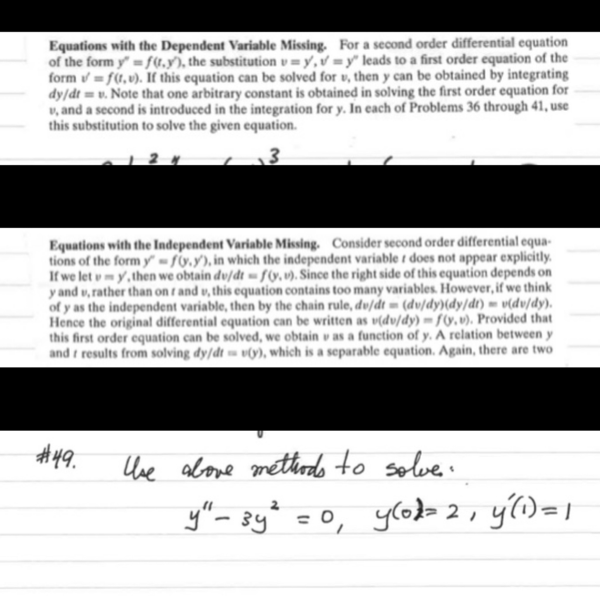 Solved Equations with the Dependent Variable Missing. For a | Chegg.com