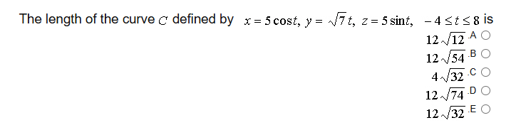 Solved The length of the curve C ﻿defined by | Chegg.com
