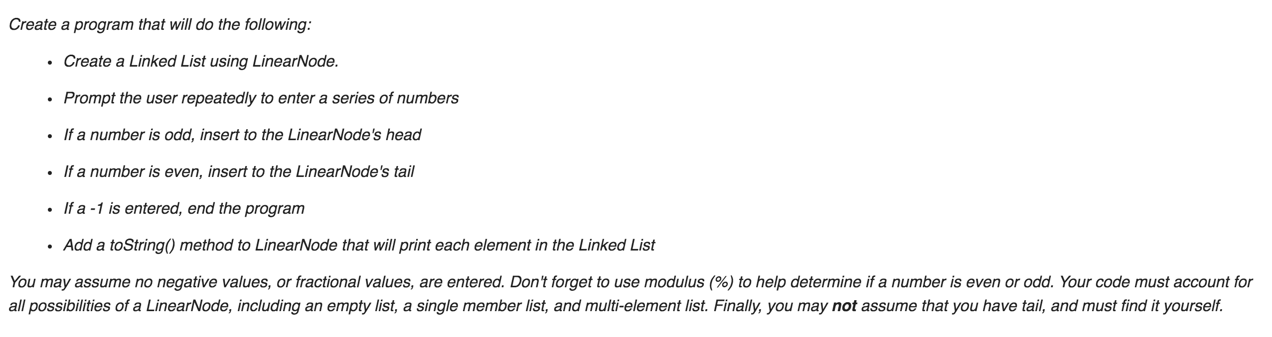 Solved Create a program that will do the following: • Create | Chegg.com
