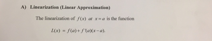 Solved 5. a) Find the linearization of f (x) = tan x Use the | Chegg.com