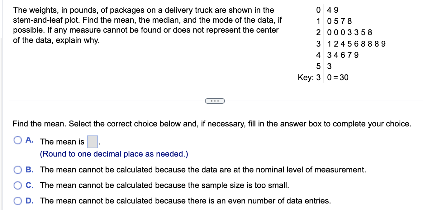 Solved 1. The mean scores for students in a statistics | Chegg.com