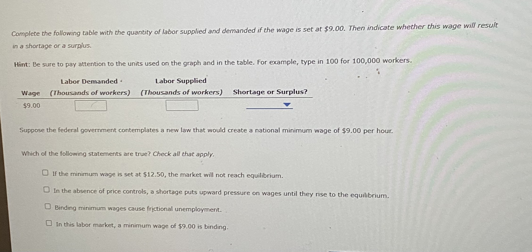 Solved Complete the following table with the quantity of | Chegg.com