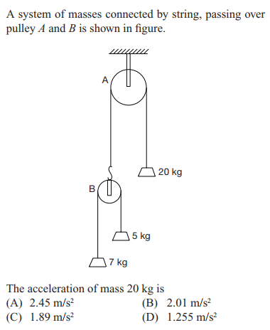 Solved A system of masses connected by string, passing over | Chegg.com
