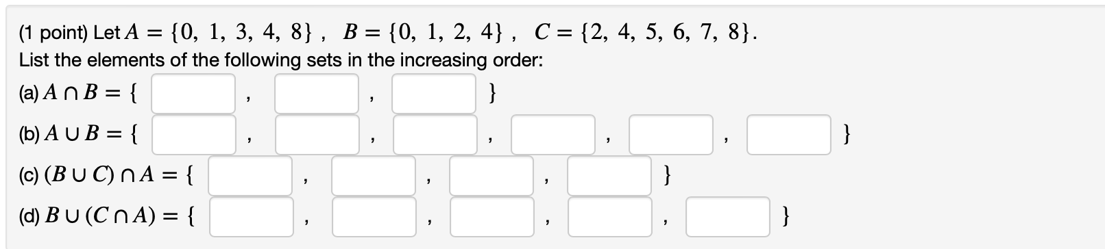 Solved (1 point) Remark: Note that A' means the same as AC. | Chegg.com
