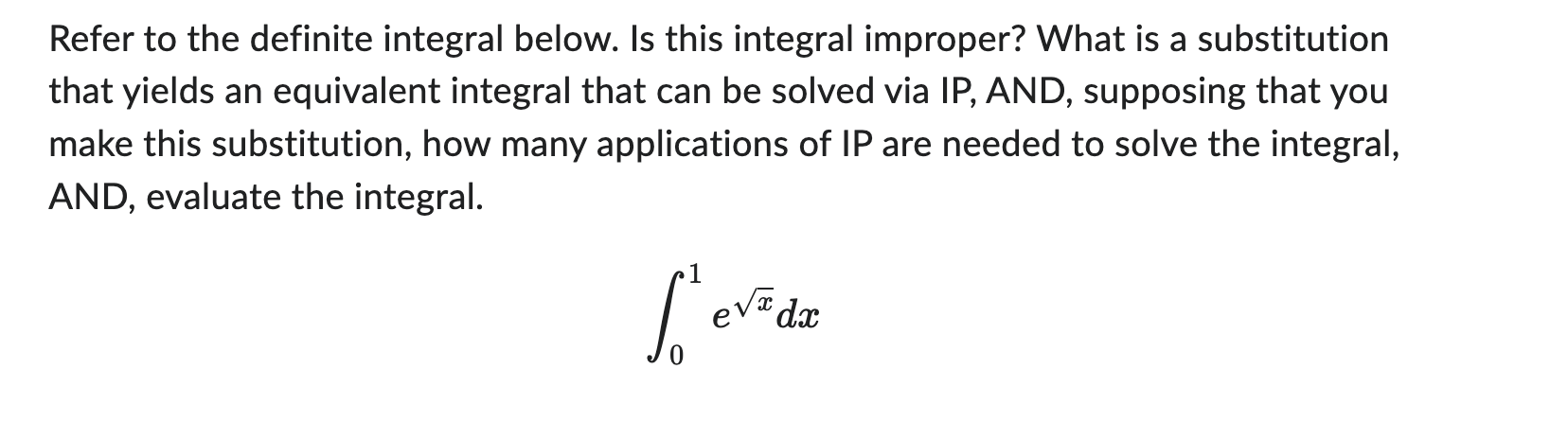 Solved Refer to the definite integral below. Is this | Chegg.com