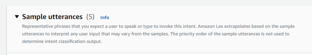 Solved Sample utterances (5) Info Representative phrases | Chegg.com
