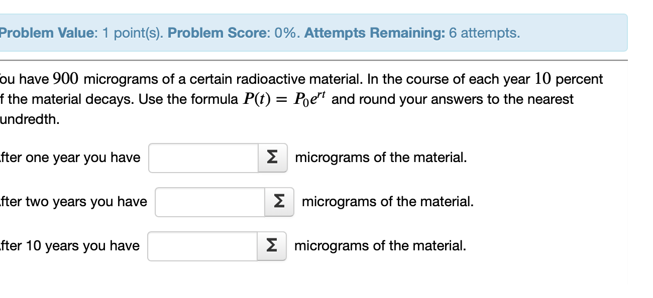 Solved u have 900 micrograms of a certain radioactive | Chegg.com