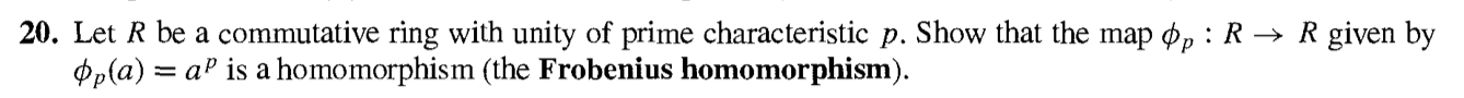 Solved 20. Let R be a commutative ring with unity of prime | Chegg.com