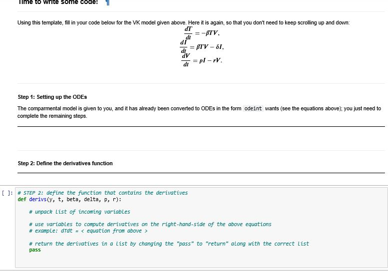 Solved I NEED HELP WITH PYTHON! PLEASE! Define derivatives | Chegg.com
