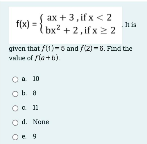 Solved f(x)={x2+1, if x−1 odd x2−1, if x+1 even . Find the | Chegg.com