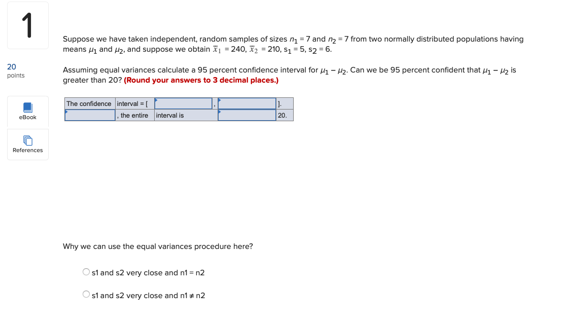 Solved Suppose we have taken independent, random samples of | Chegg.com