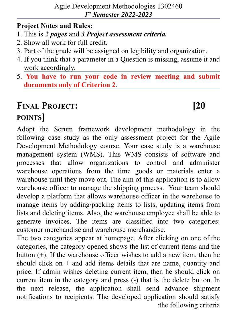 Solved Project Notes and Rules: 1. This is 2 pages and 3 | Chegg.com