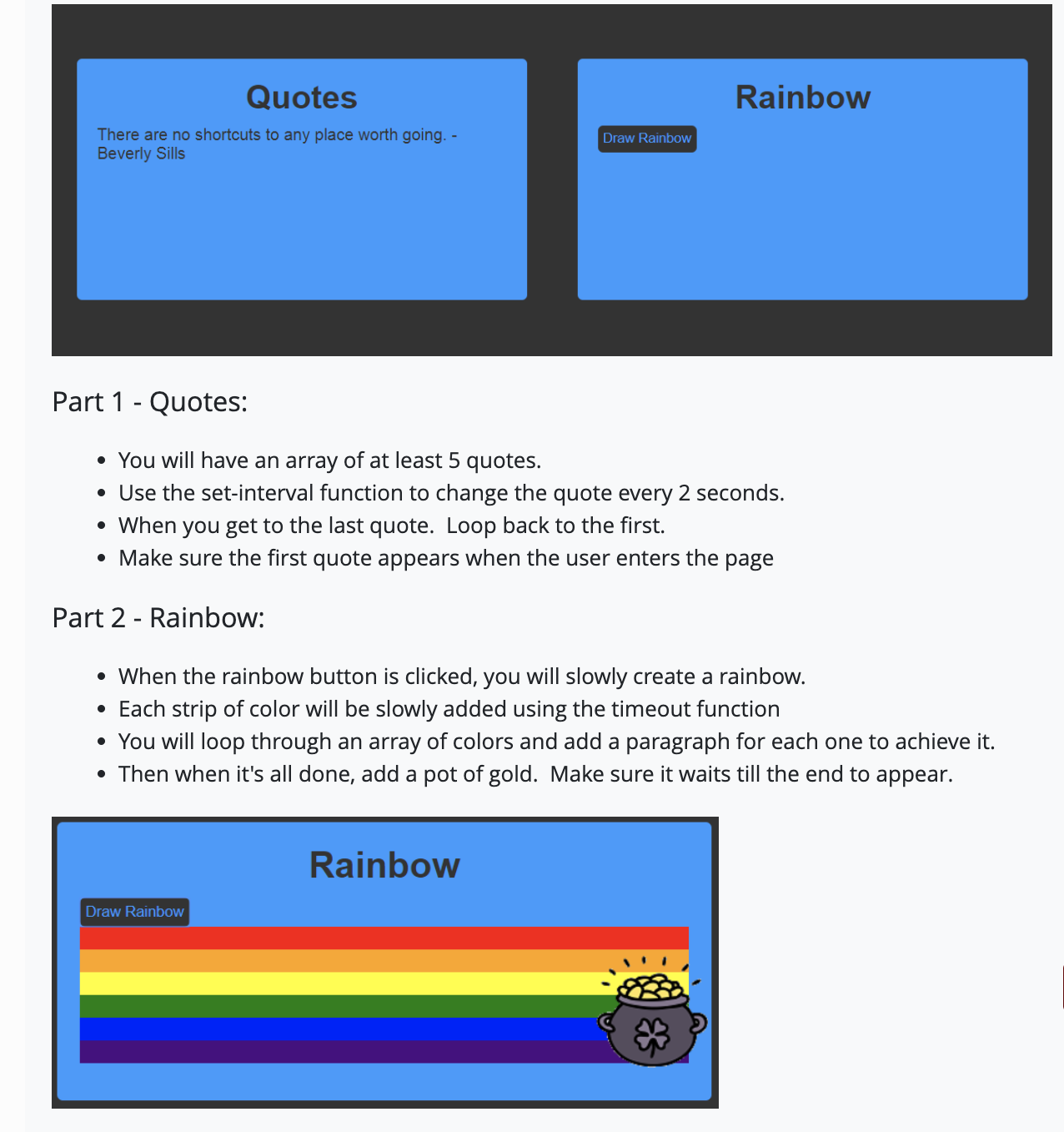 Solved Make index.html, styles.css, and script.js. The one | Chegg.com