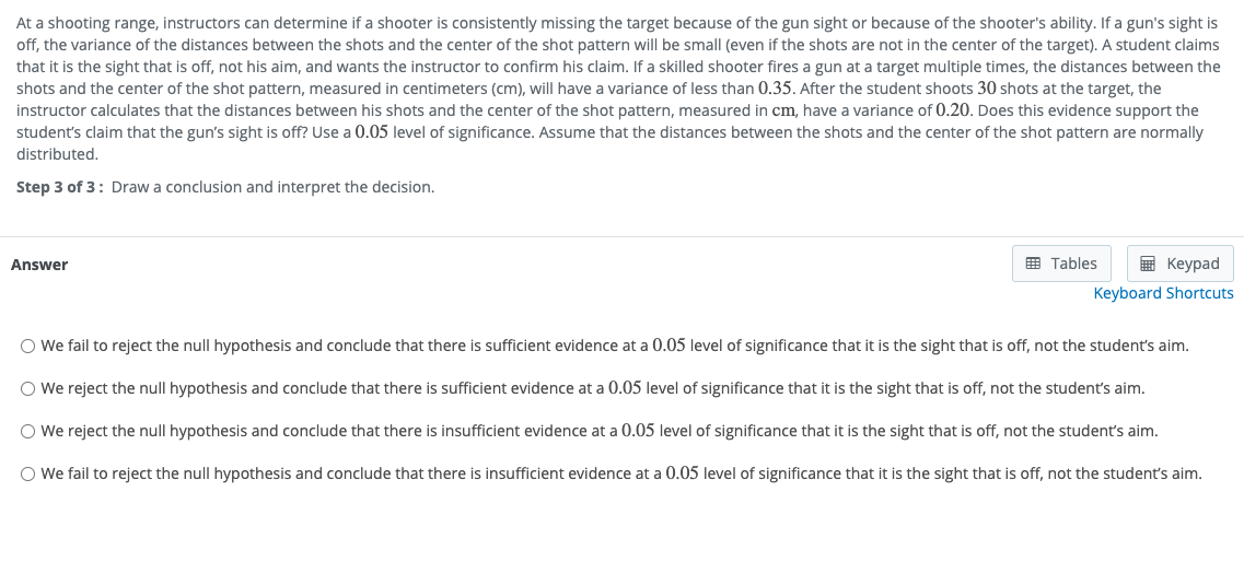Solved At a shooting range, instructors can determine if a | Chegg.com