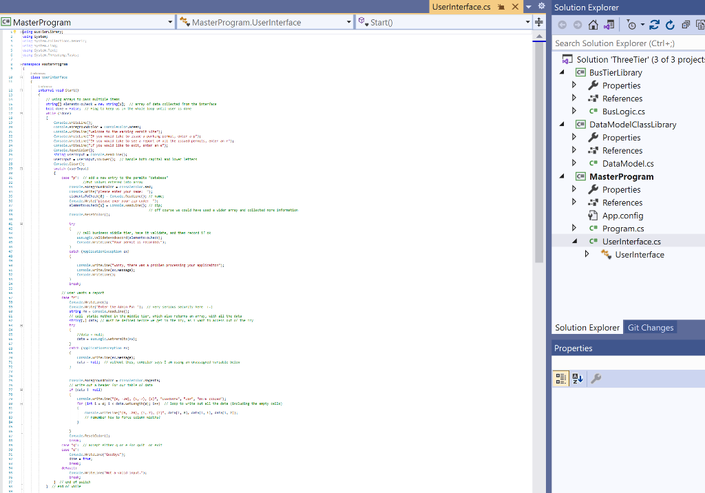 Solved Solution Explorer 合 03ca BusLogic.cs 1 x 후 # | Chegg.com