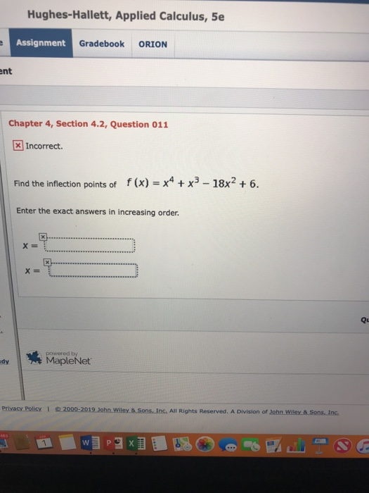 Solved Hughes-Hallett, Applied Calculus, 5e Assignment ent | Chegg.com