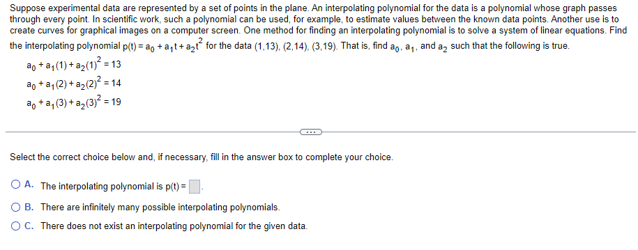 Solved Suppose experimental data are represented by a set of | Chegg.com