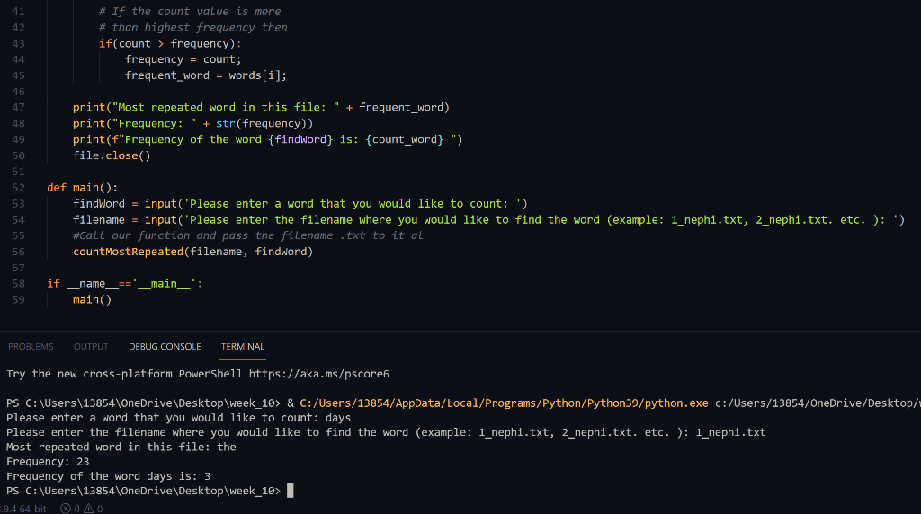 Solved I need help finding what I am missing in my code, | Chegg.com