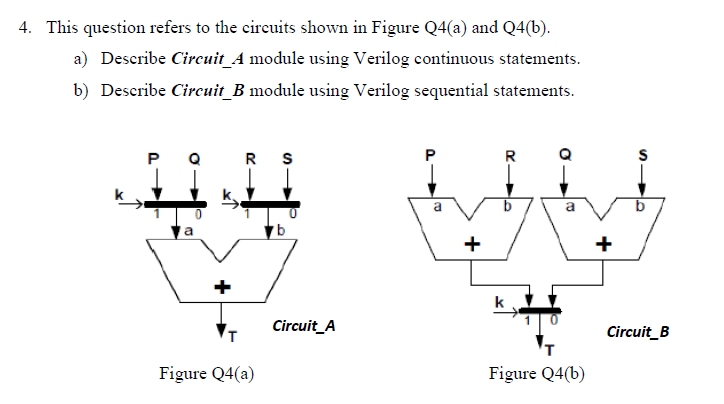 Solved 4. This question refers to the circuits shown in | Chegg.com