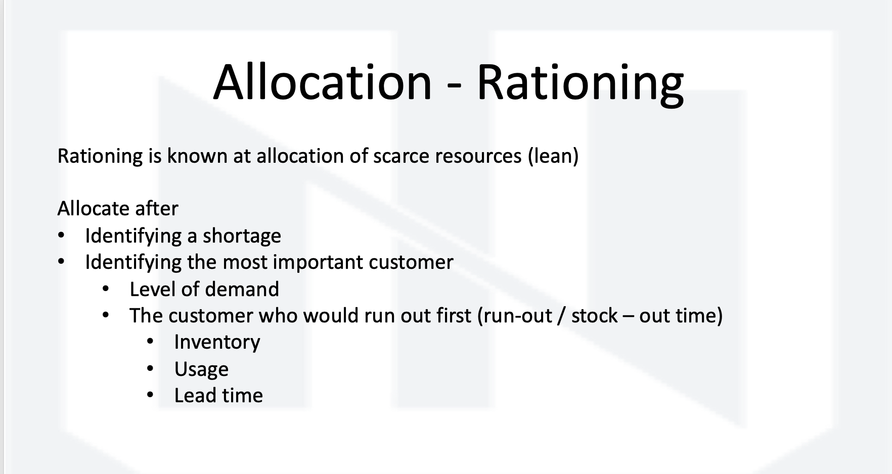 Solved Allocation - Rationing Rationing is known at | Chegg.com