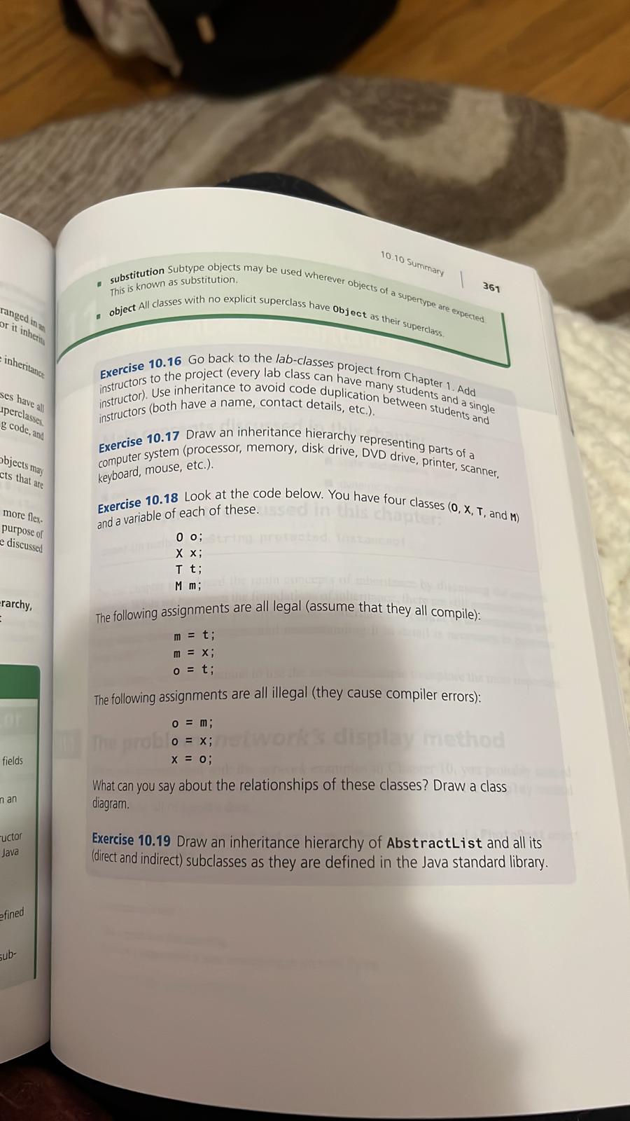 Solved substitution Subtype objects may be used wherever | Chegg.com
