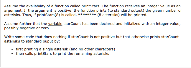 Solved Assume the availability of a function called | Chegg.com