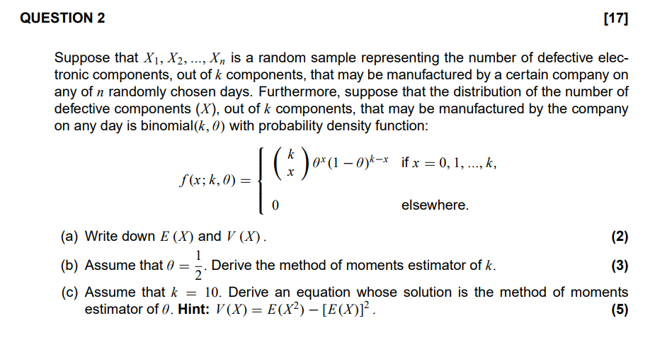 Solved Suppose that X1,X2,…,Xn is a random sample | Chegg.com