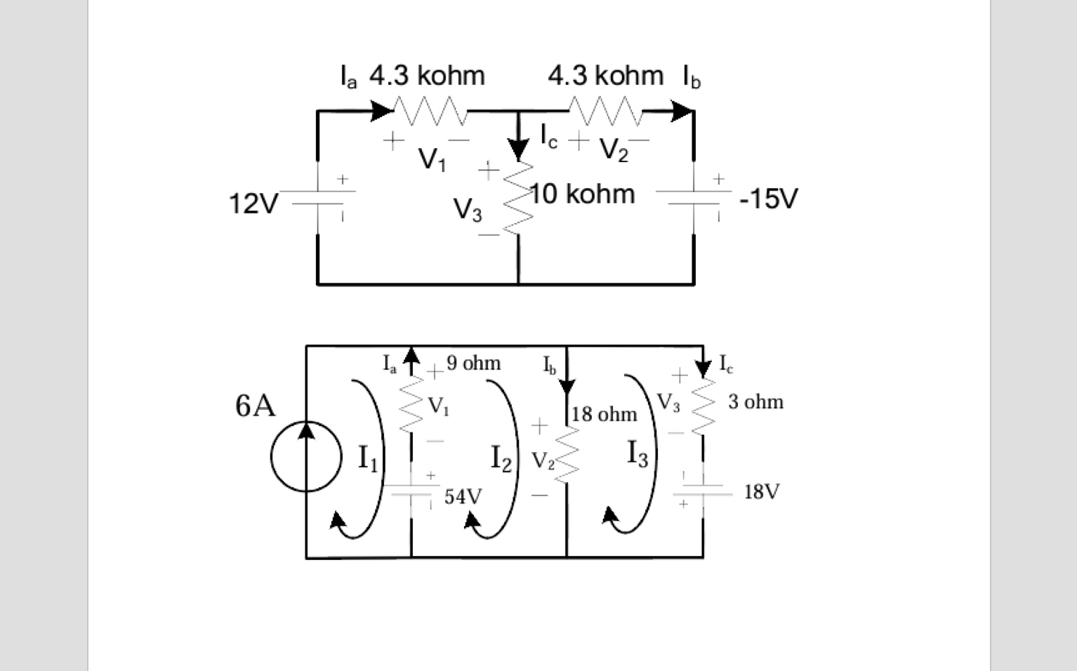 Solved Use Meshloop Equations To Find The Missing Currents 9661