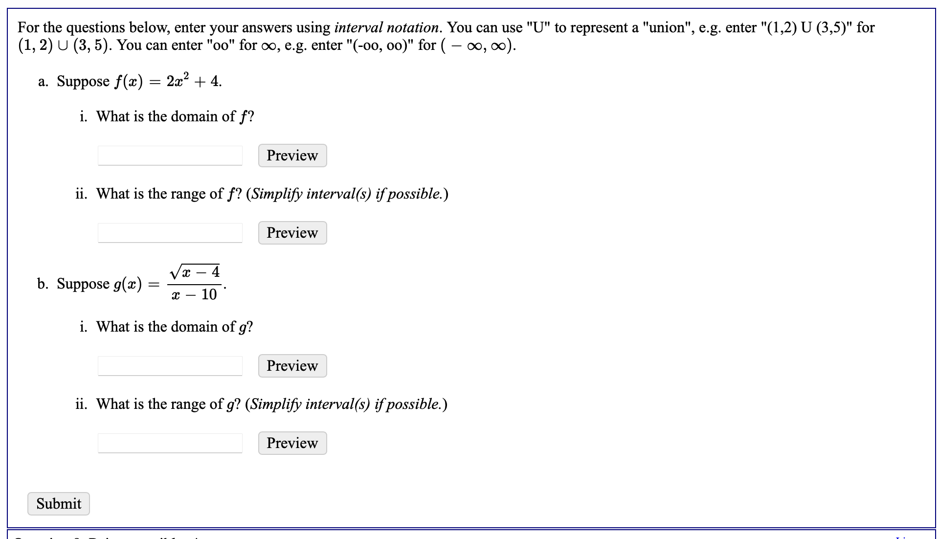 Solved For The Questions Below Enter Your Answers Using