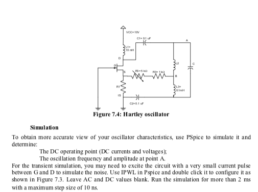 DESIGN OF A HARTLEY OSCILLATOR Choosing component | Chegg.com
