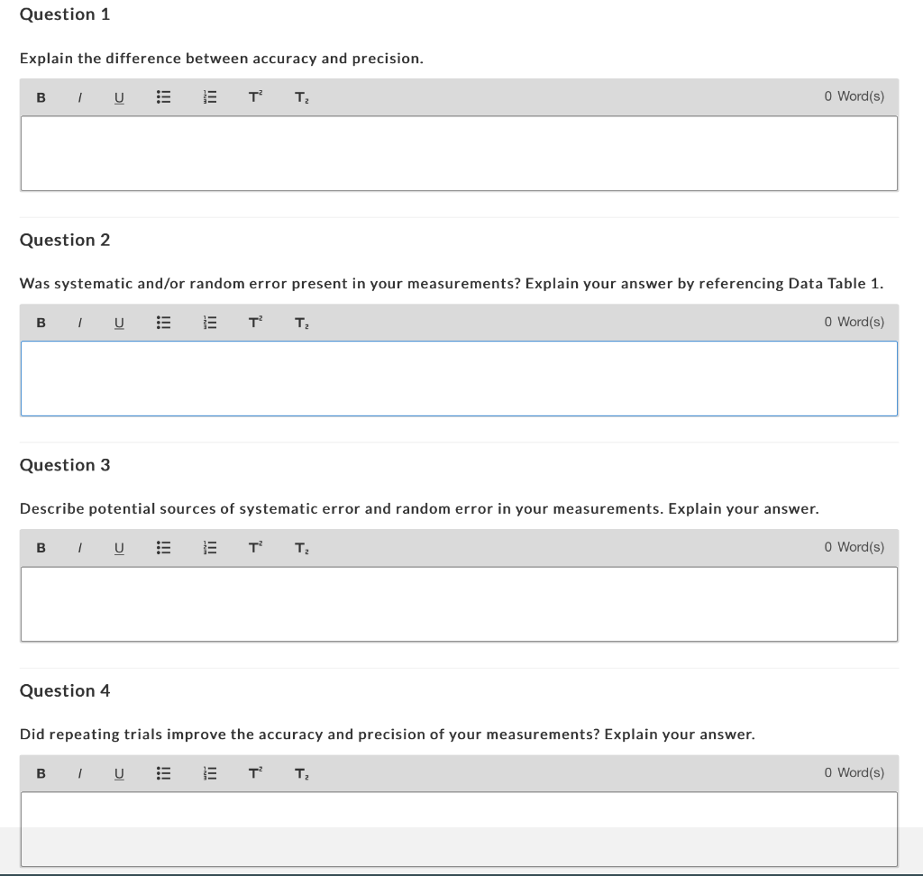 Solved Exercise 1 Errors and Uncertainty In this exercise, | Chegg.com