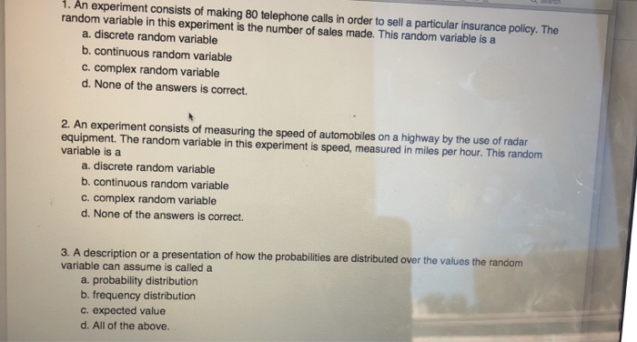 Solved 1. An experiment consists of making 80 telephone | Chegg.com