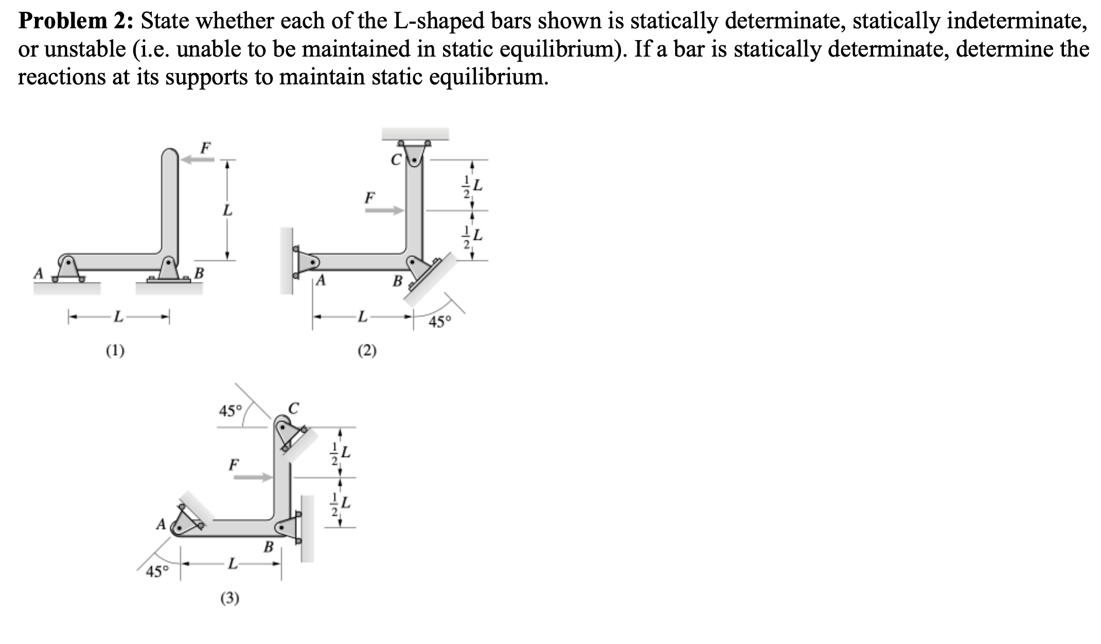 Solved Problem 2: State whether each of the L-shaped bars | Chegg.com