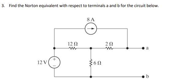 Solved Find the Norton equivalent with respect to terminals | Chegg.com
