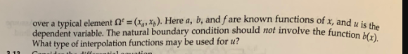 Solved 3.12 Construct the weak form and the finite element | Chegg.com