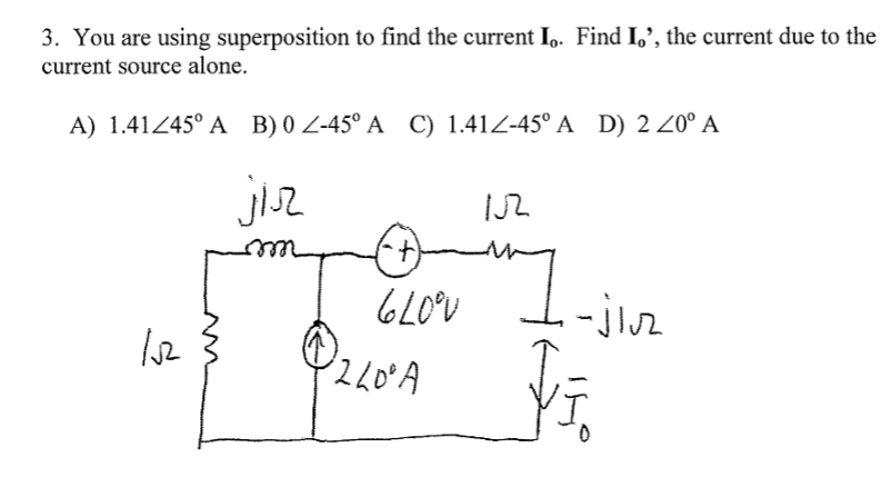 Solved 3. You are using superposition to find the current | Chegg.com