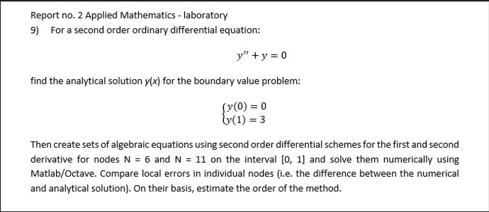 Solved Report No 2 Applied Mathematics Laboratory 9 For Chegg