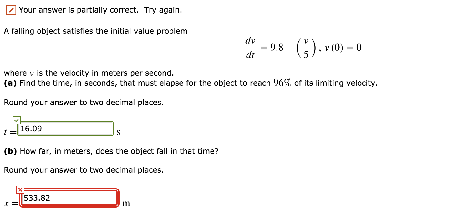 Solved Your Answer Is Partially Correct Try Again A