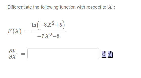 Solved Differentiate the following function with respect to | Chegg.com