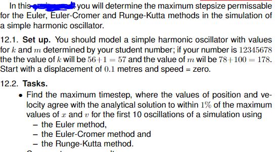 Solved In this you will determine the maximum stepsize | Chegg.com