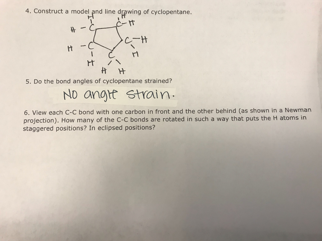 Solved 4. Construct a model and line drawing of | Chegg.com