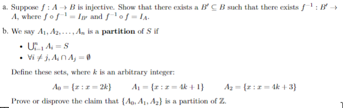 Solved Prove a and b without explanations. I am not sure if | Chegg.com