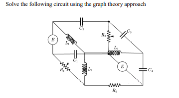 Solve the following circuit using the graph theory | Chegg.com
