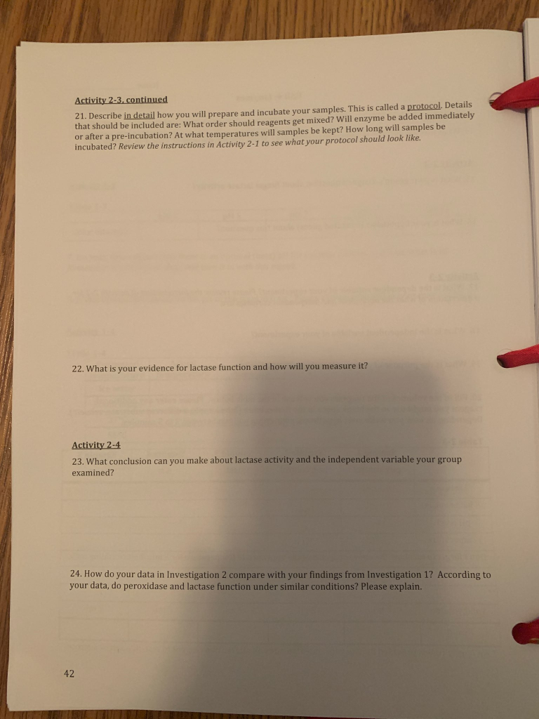 Solved Name Unit 4: Enzymes Lab time Activity 2.1 14. What | Chegg.com Solved Name Unit 4: Enzymes Lab time Activity 2.1 14. What | Chegg.com