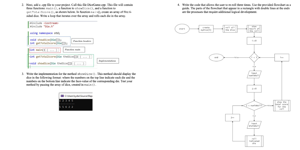 Solved CST-210 5 Dice, 3 Rolls The purpose of this | Chegg.com